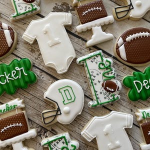 Football Cookies | Football Birthday Party | Personalized Football ...