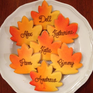 Thanksgiving Place Card Cookies Thanksgiving Cookies Fall - Etsy