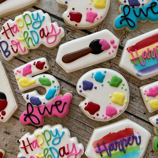 Art Palette Cookies - Etsy