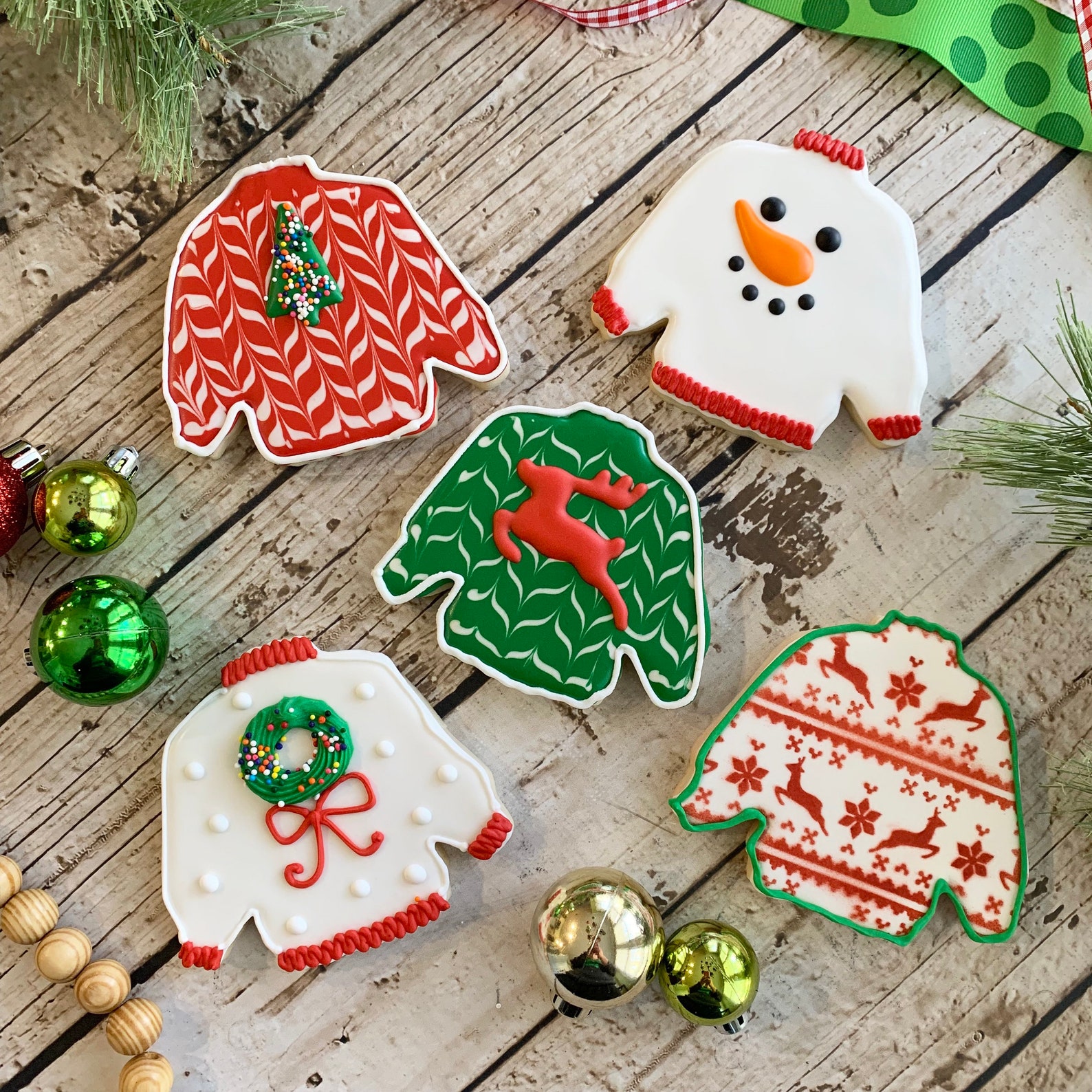 Ugly Christmas Sweater Cookies Ugly Christmas Sweater Party - Etsy