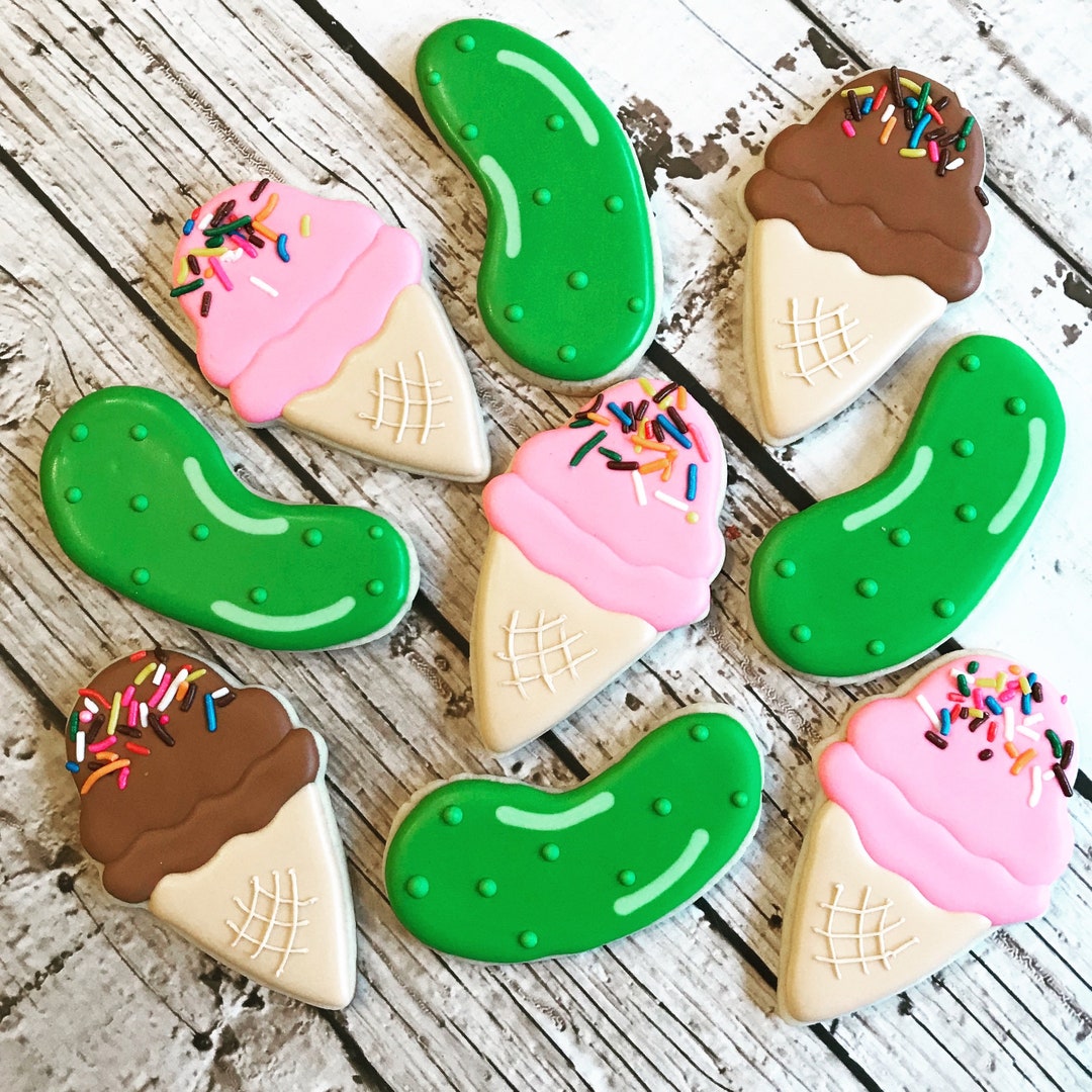 Pregnancy Gift Cookies Pregnancy Cookies Ice Cream and - Etsy