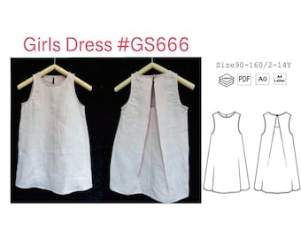 Girls Dress Pattern - Etsy