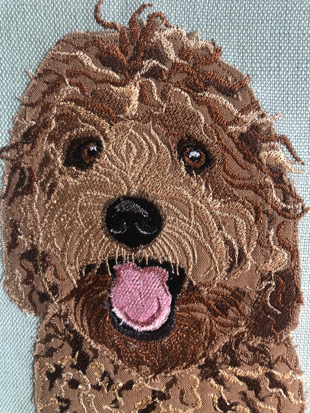 Beautiful Raw Edge Appliqué Cavapoo Machine Embroidery Picture - Etsy