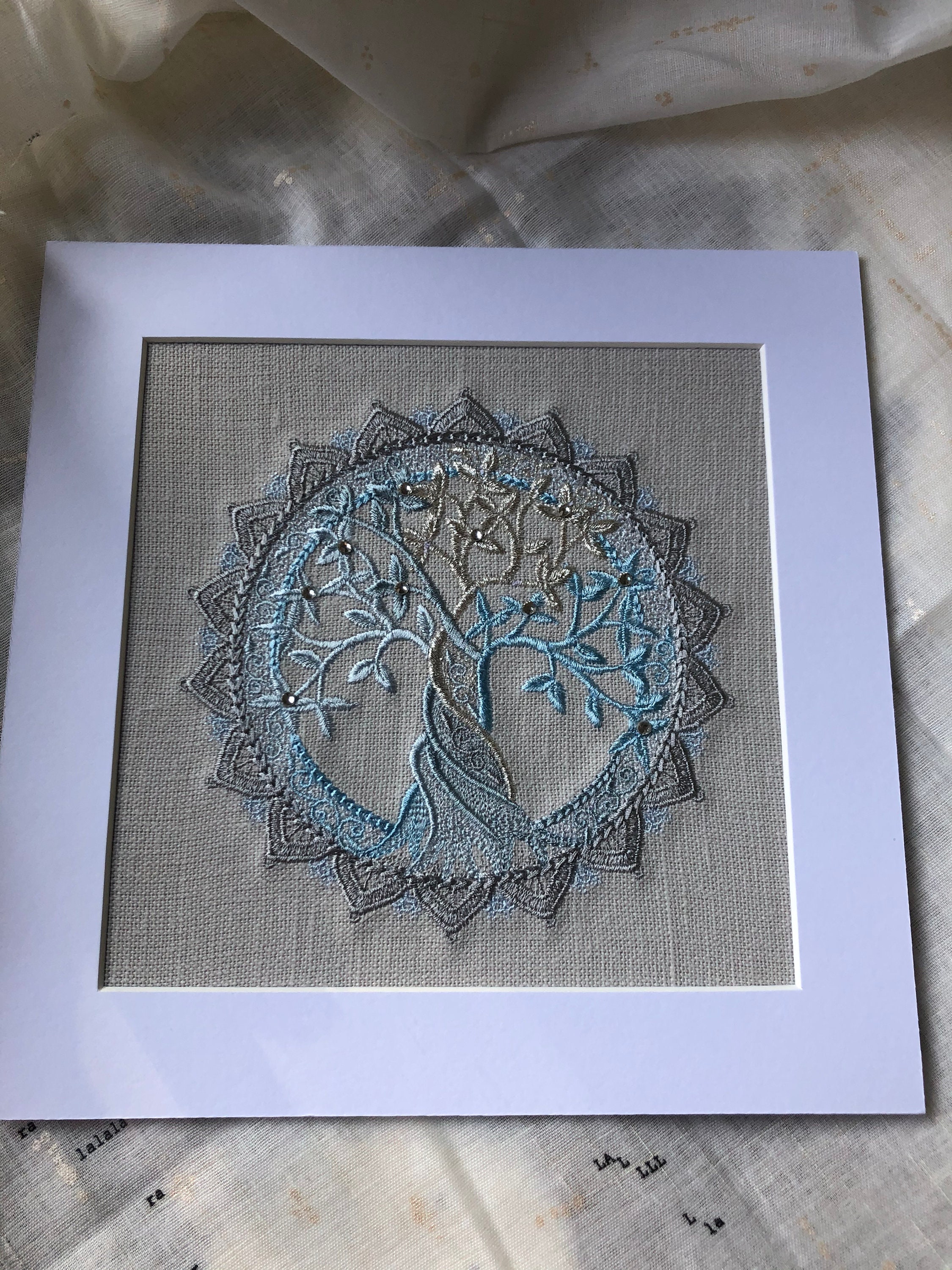 Beautiful Embroidery Picture Tree of Life - Etsy