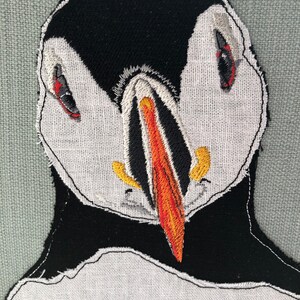 Beautiful Puffin Machine Embroidery Picture - Etsy
