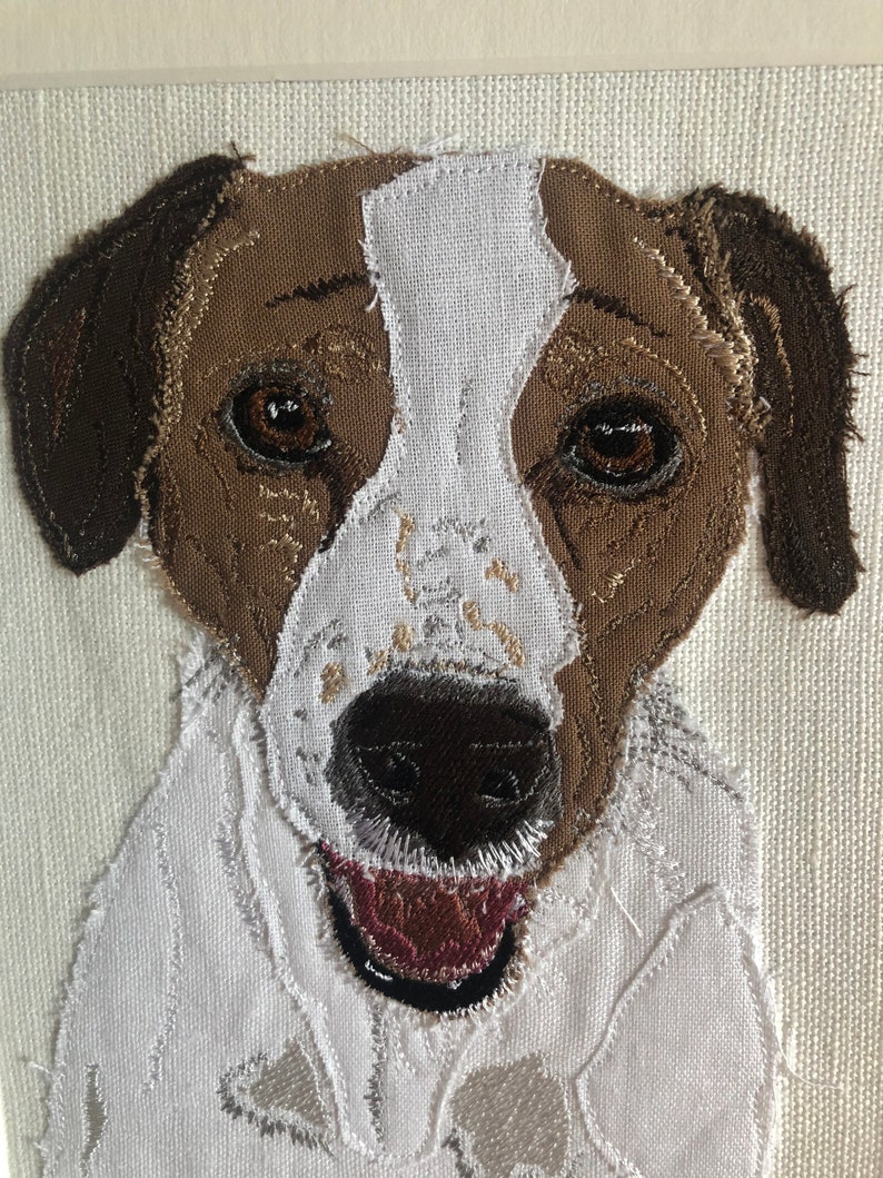 Beautiful Raw Edge Appliqué Jack Russell Machine Embroidery Picture - Etsy