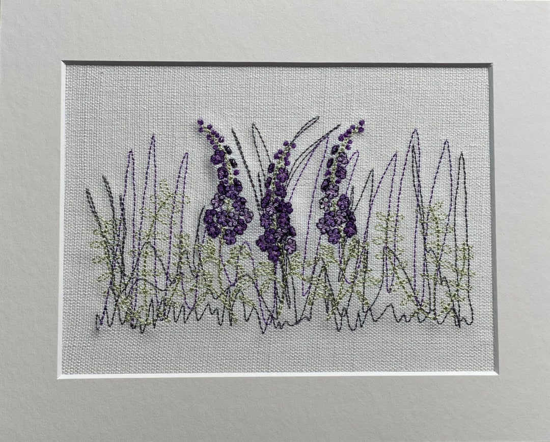 Stunning Delphiniums Embroidery Picture - Etsy