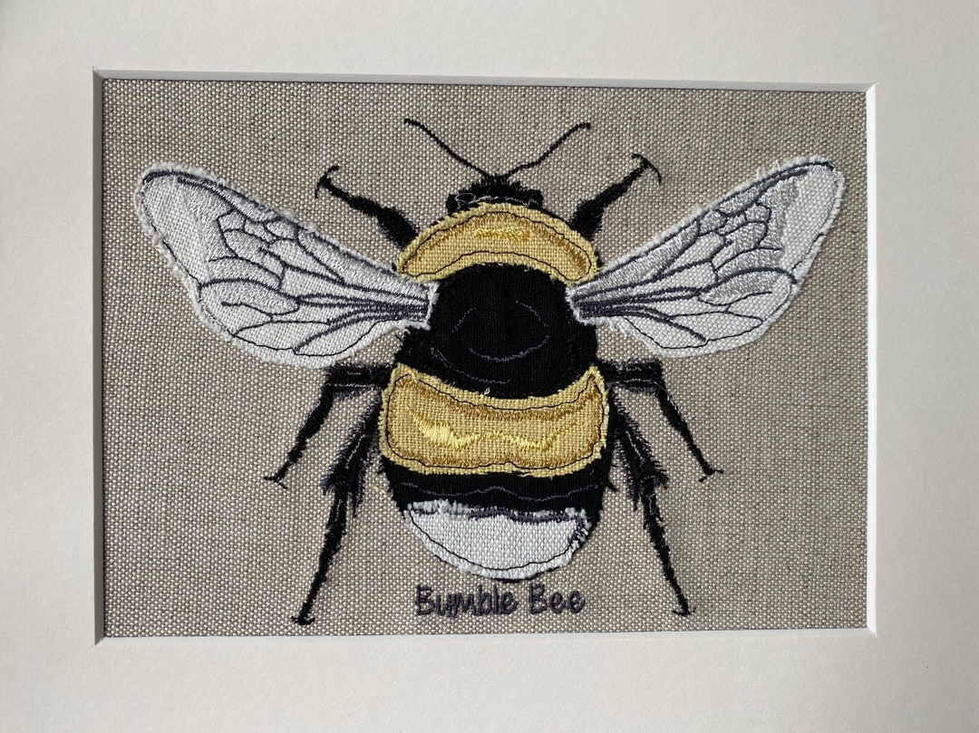 Beautiful Bumble Bee Machine Embroidery Picture - Etsy