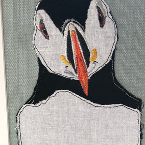 Beautiful Puffin Machine Embroidery Picture - Etsy