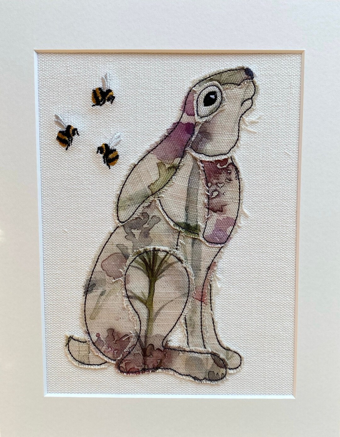 Beautiful Hare Machine Embroidery Picture - Etsy