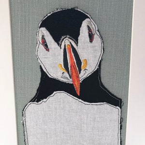 Beautiful Puffin Machine Embroidery Picture - Etsy