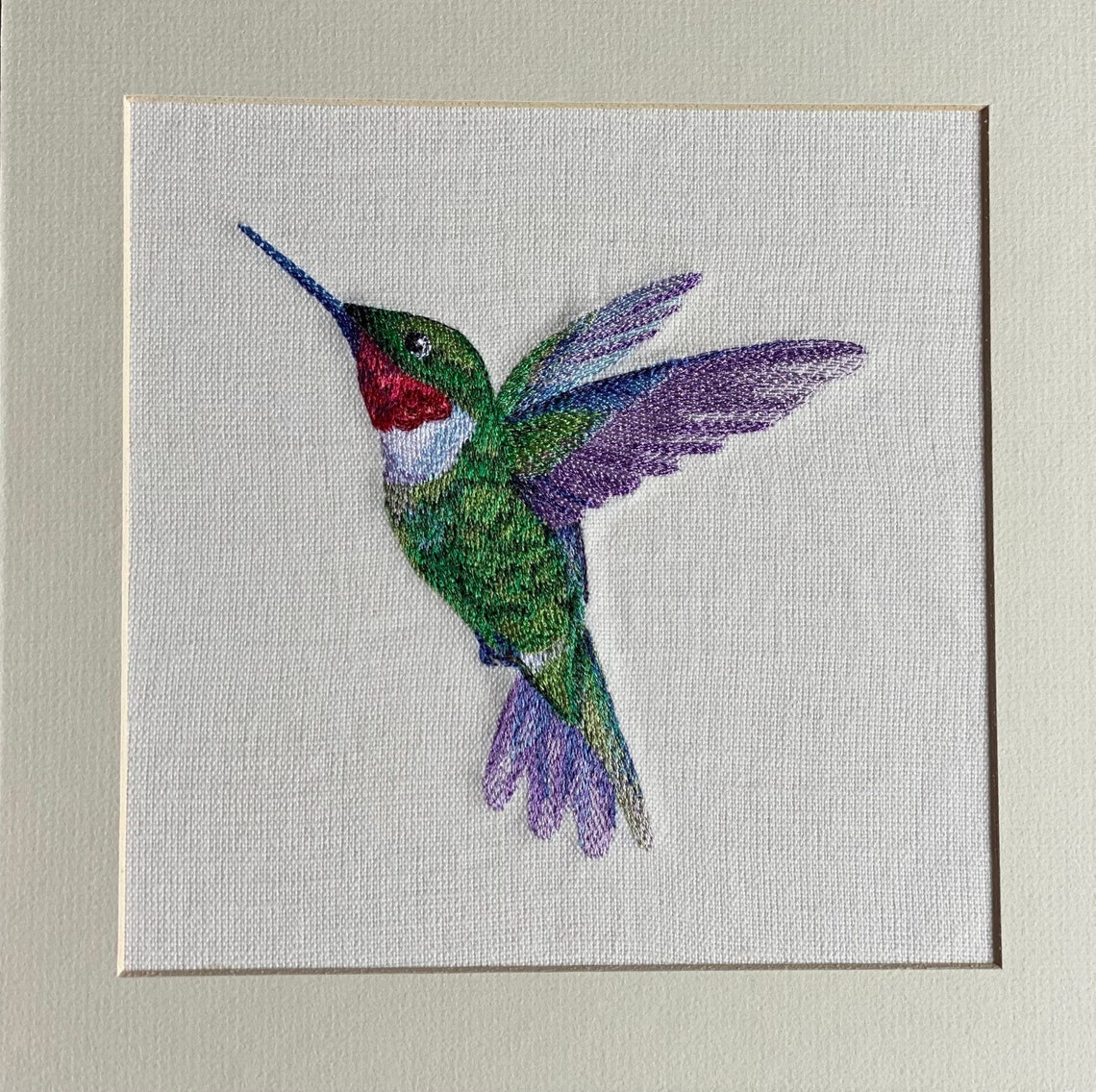 Beautiful Humming Bird Embroidery Picture - Etsy
