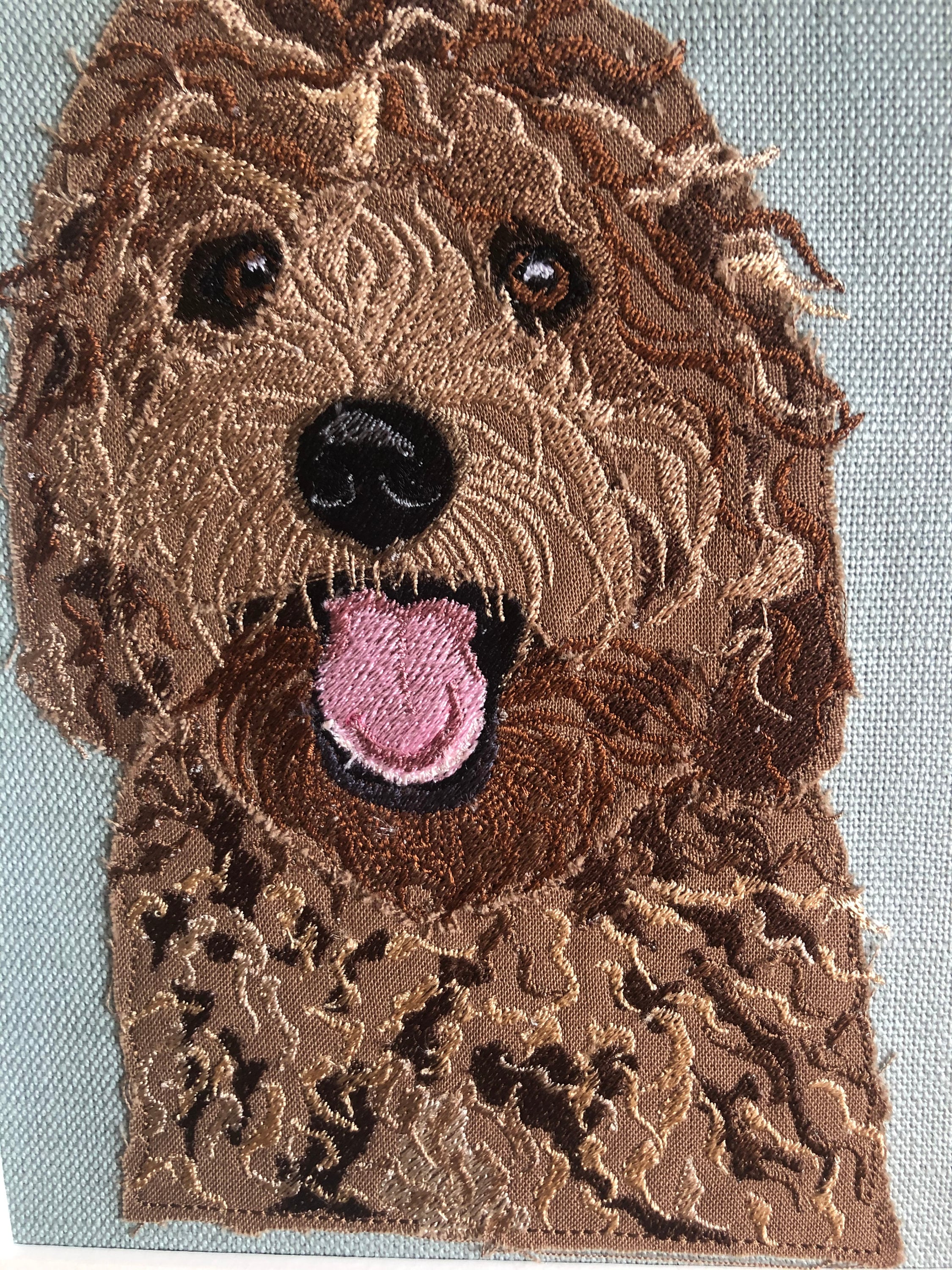 Beautiful Raw Edge Appliqué Cavapoo Machine Embroidery Picture - Etsy