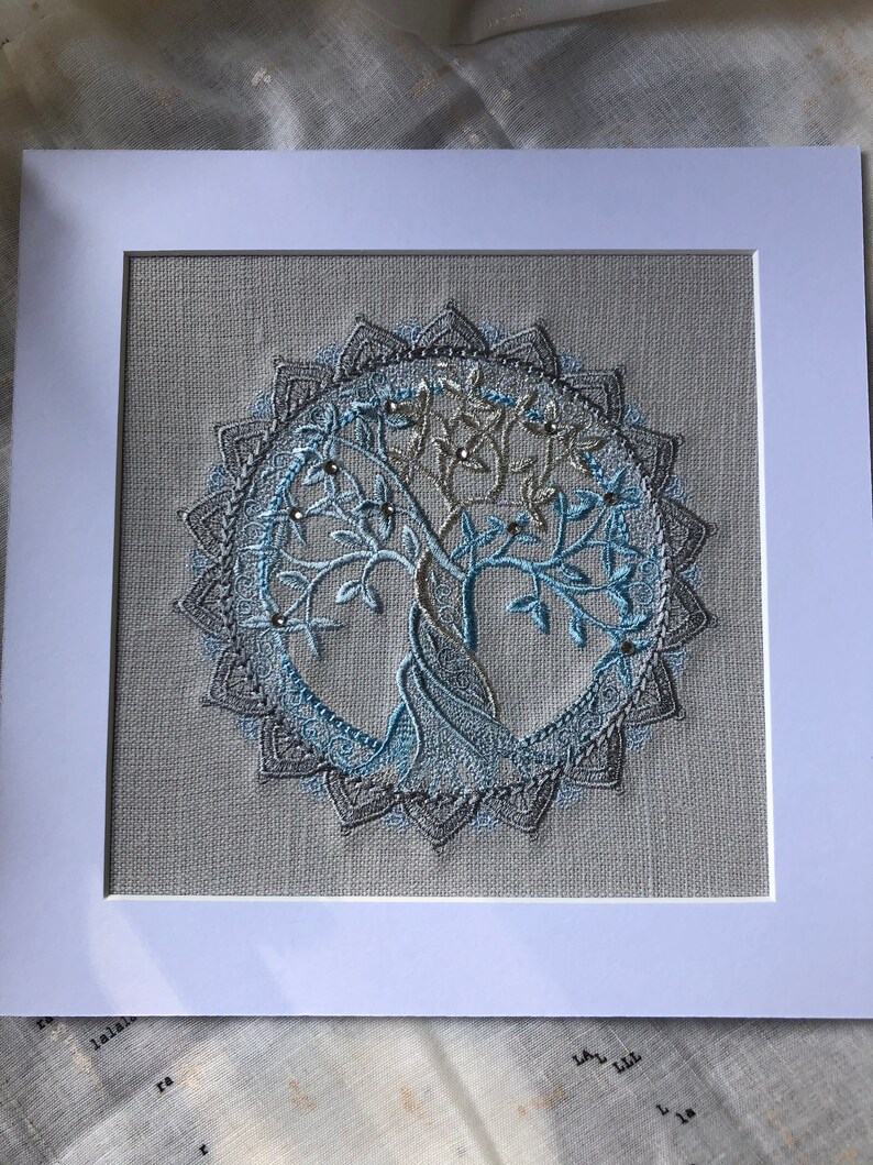 Beautiful Embroidery Picture Tree of Life - Etsy