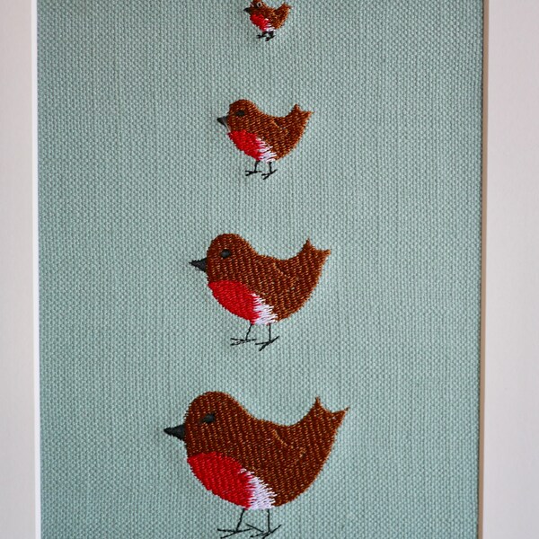 Robin Embroidery - Etsy UK