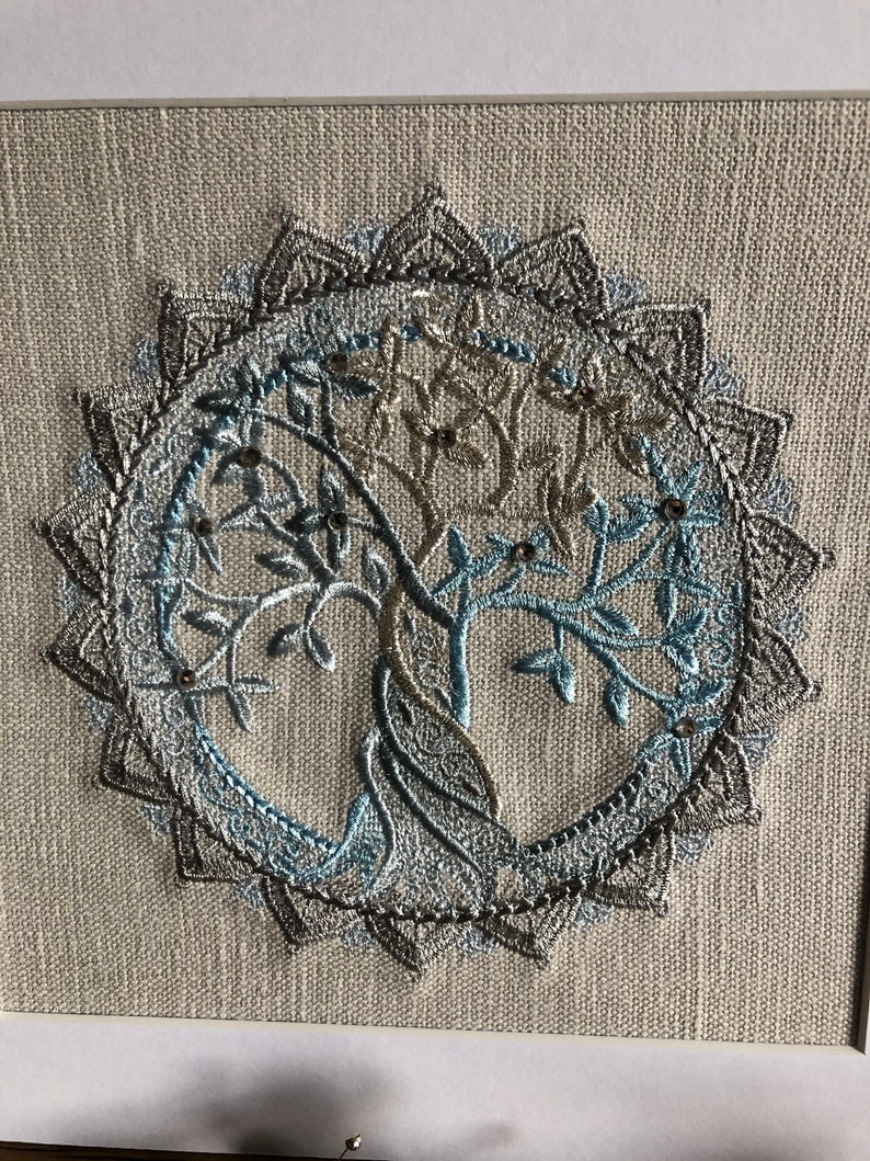 Beautiful Embroidery Picture Tree of Life - Etsy