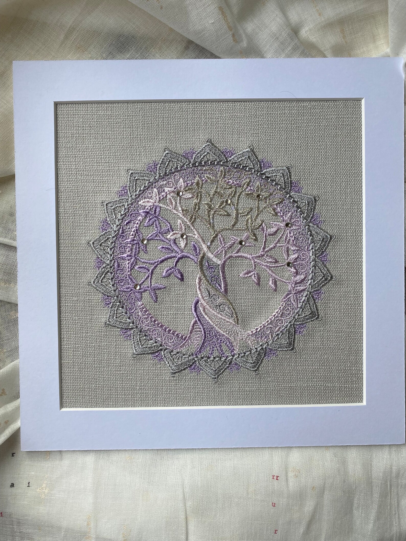 Beautiful Embroidery Picture Tree of Life - Etsy