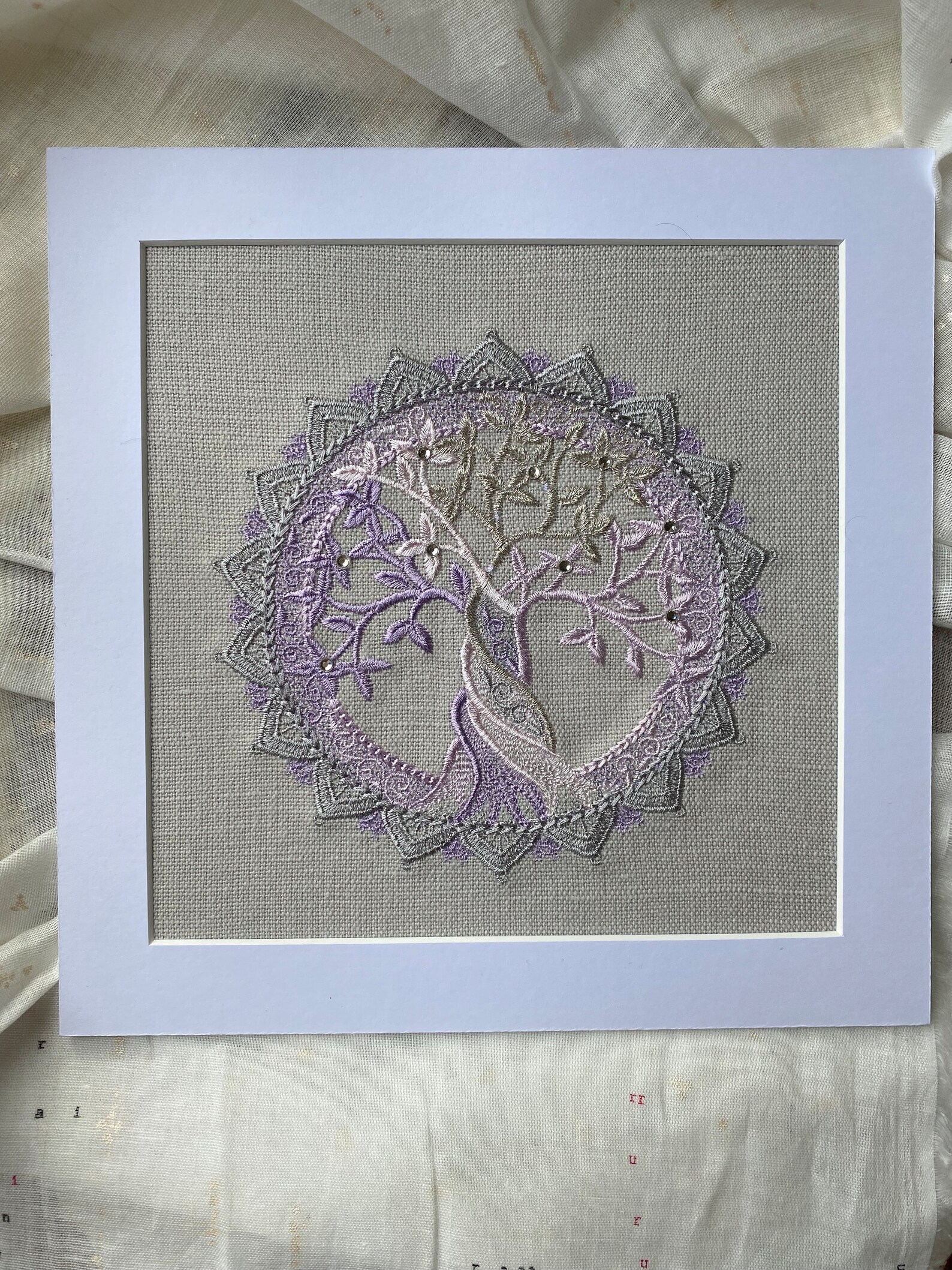 Beautiful Embroidery Picture Tree of Life - Etsy