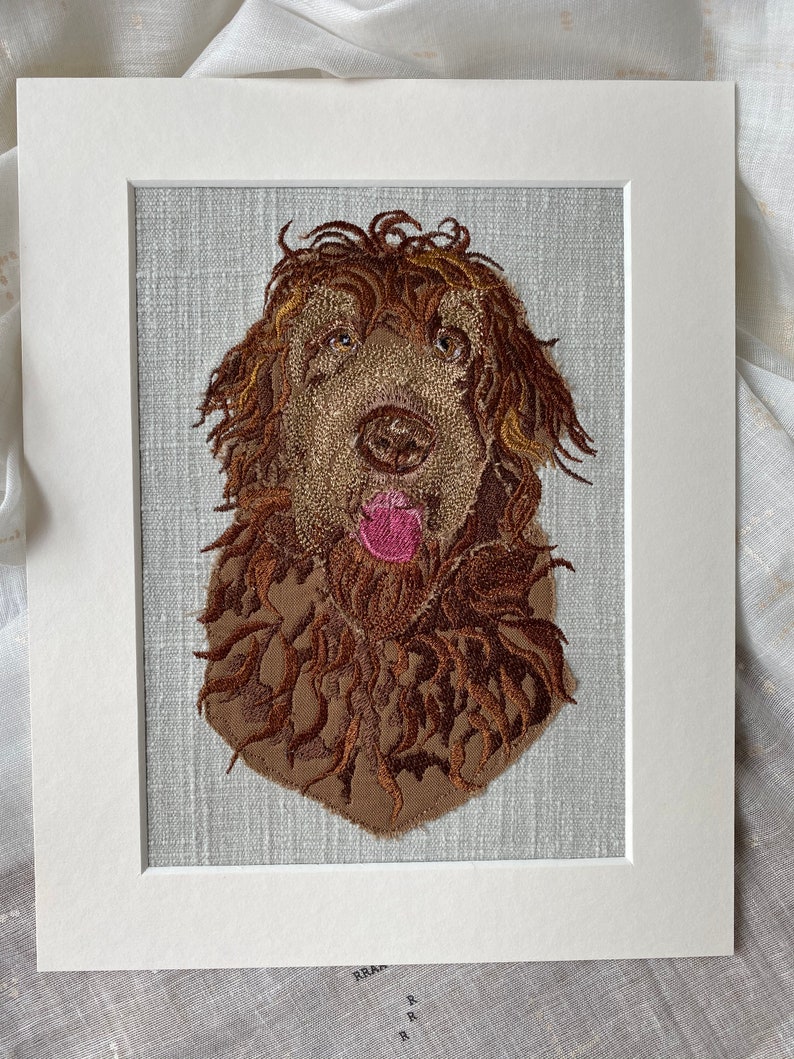 Beautiful Raw Edge Appliqué Labradoodle Machine Embroidery Picture - Etsy