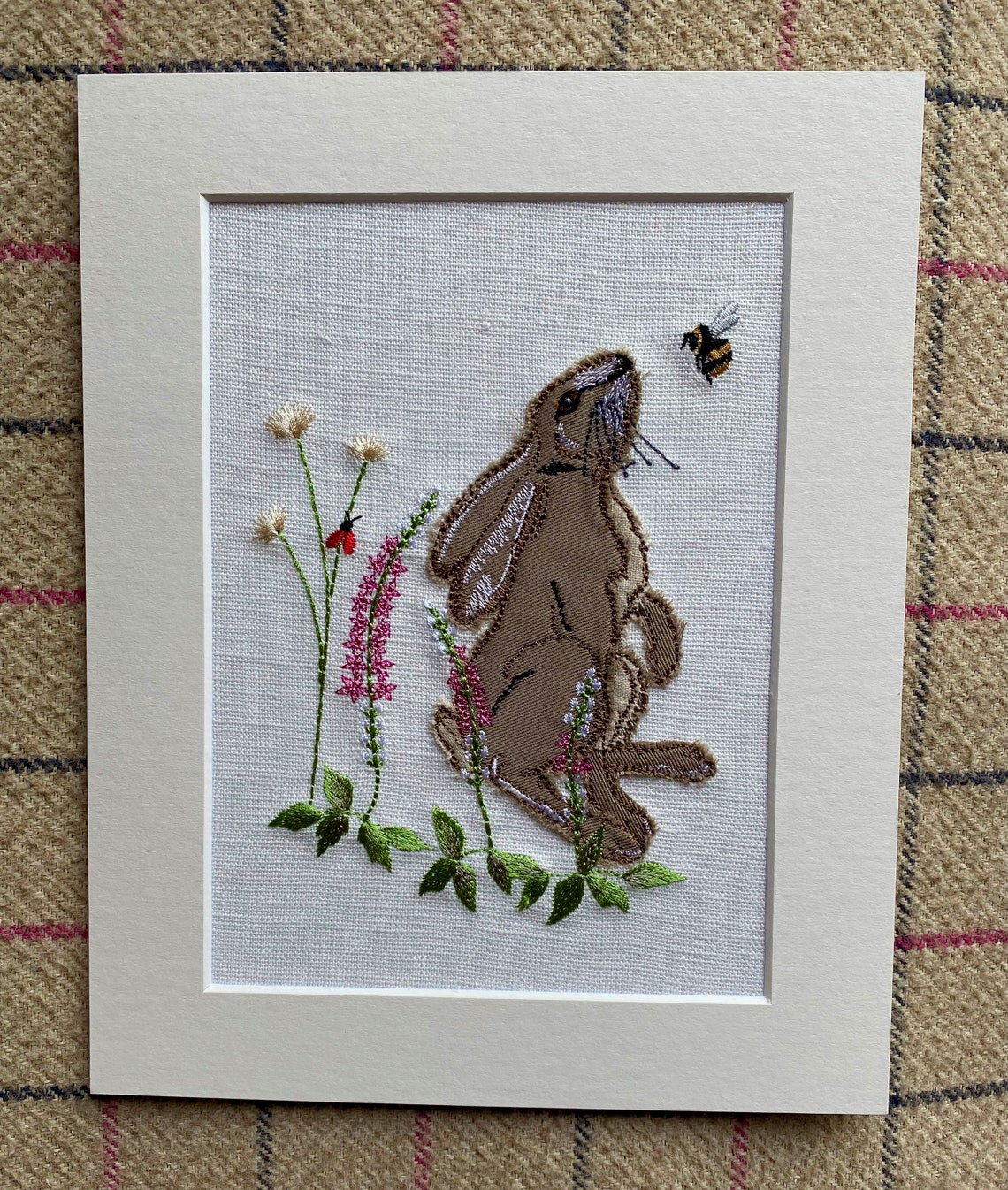 Beautiful Hare Amongst Spring Flowers Machine Embroidery Picture - Etsy