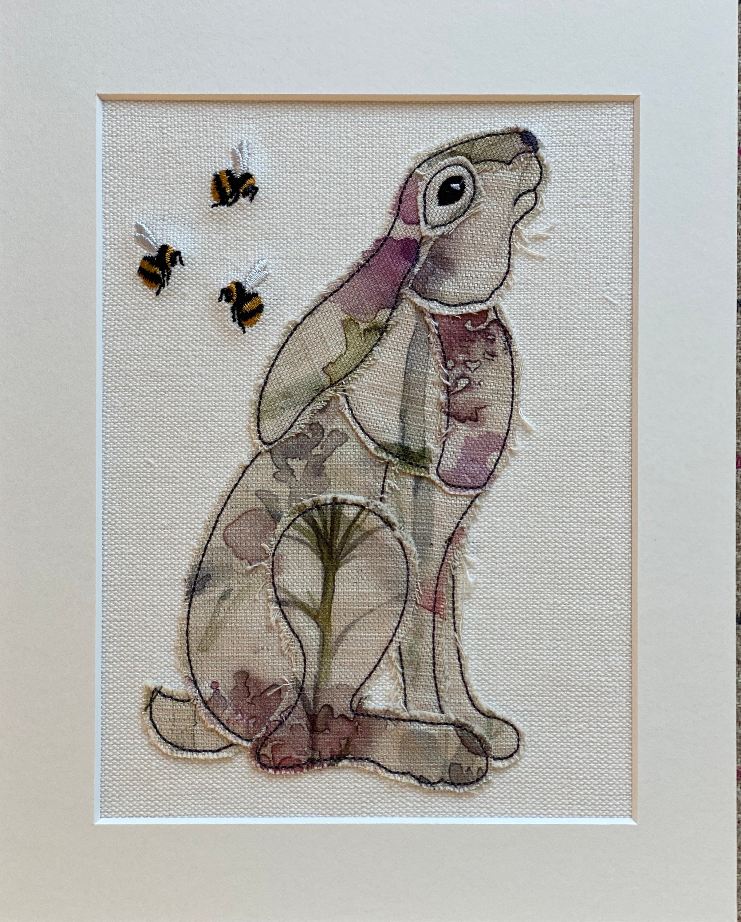 Beautiful Hare Machine Embroidery Picture - Etsy