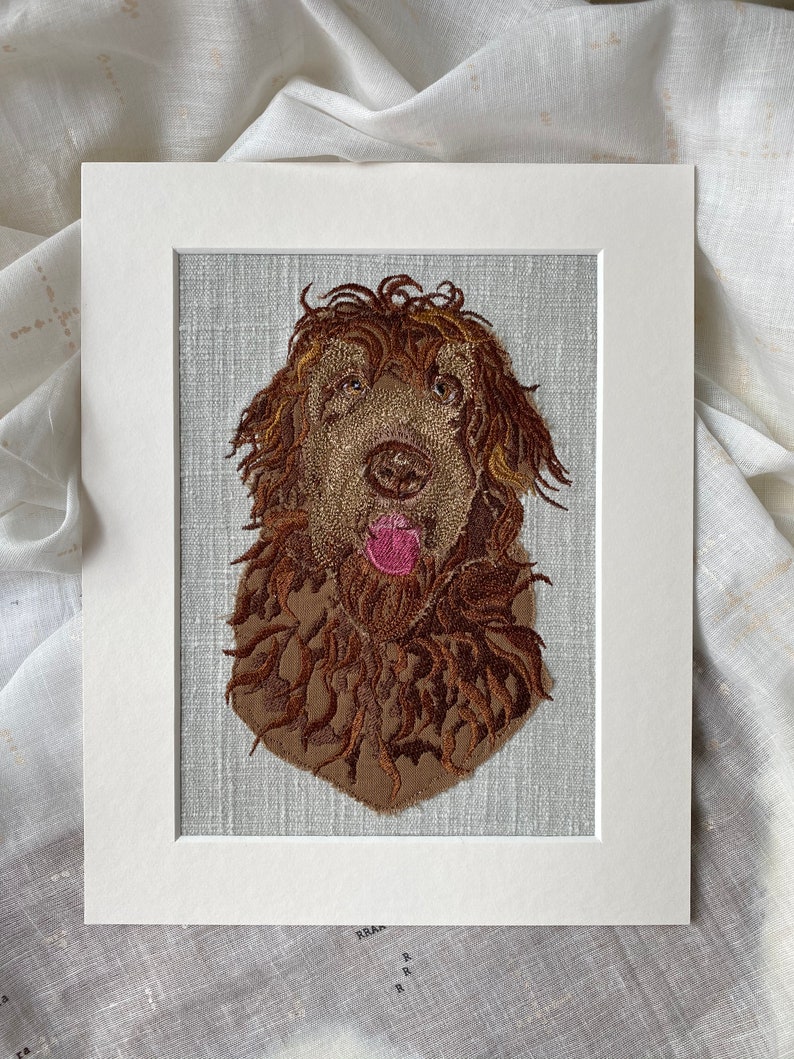 Beautiful Raw Edge Appliqué Labradoodle Machine Embroidery Picture - Etsy
