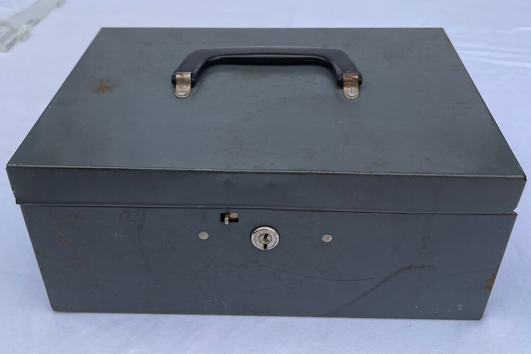Lit-ning Cash Box With Attached Coin Tray, No Key - Etsy