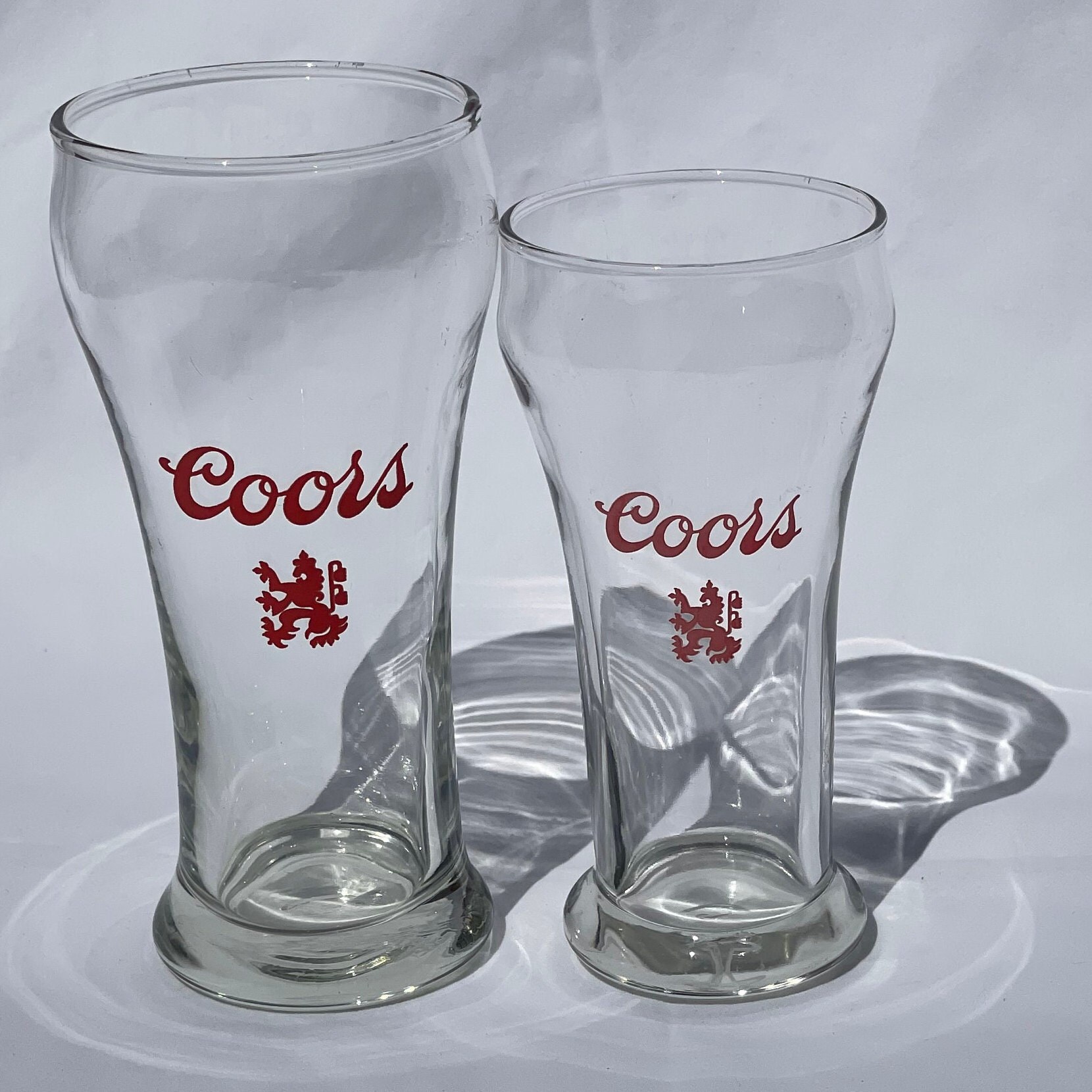 Coors Beer Glasses Two Sizes Etsy