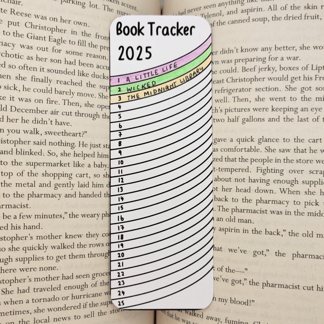 Reading Log Tracker Bookmark / Book Tracker / Book Lover Gift / Reading ...