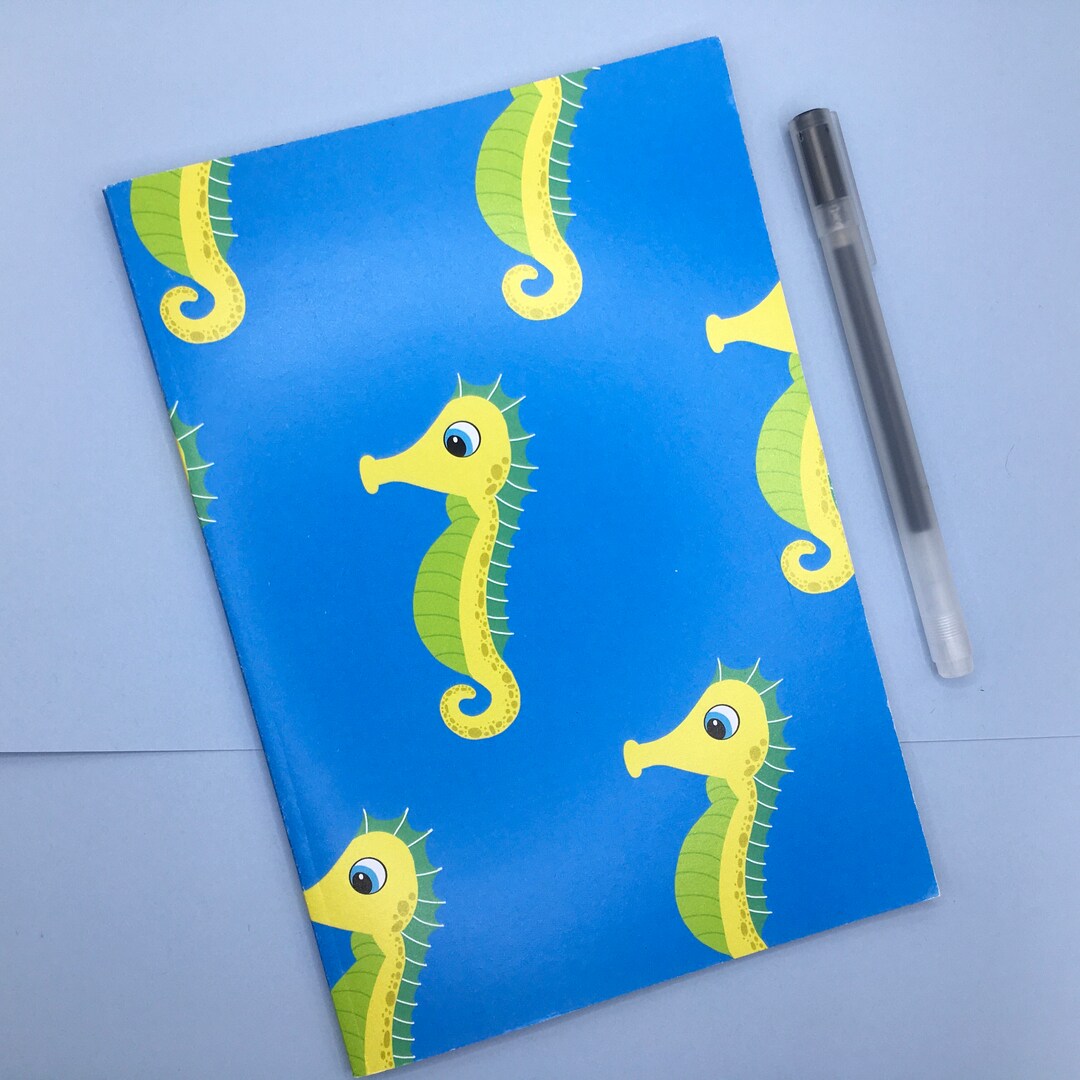 A5 Seahorse Notebook / Illustrated Lined Notepad / A5 Journal - Etsy