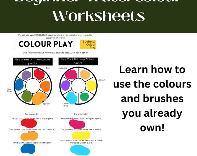 Watercolor Painting Workbook: 30-day Art Challenge (digital Download ...