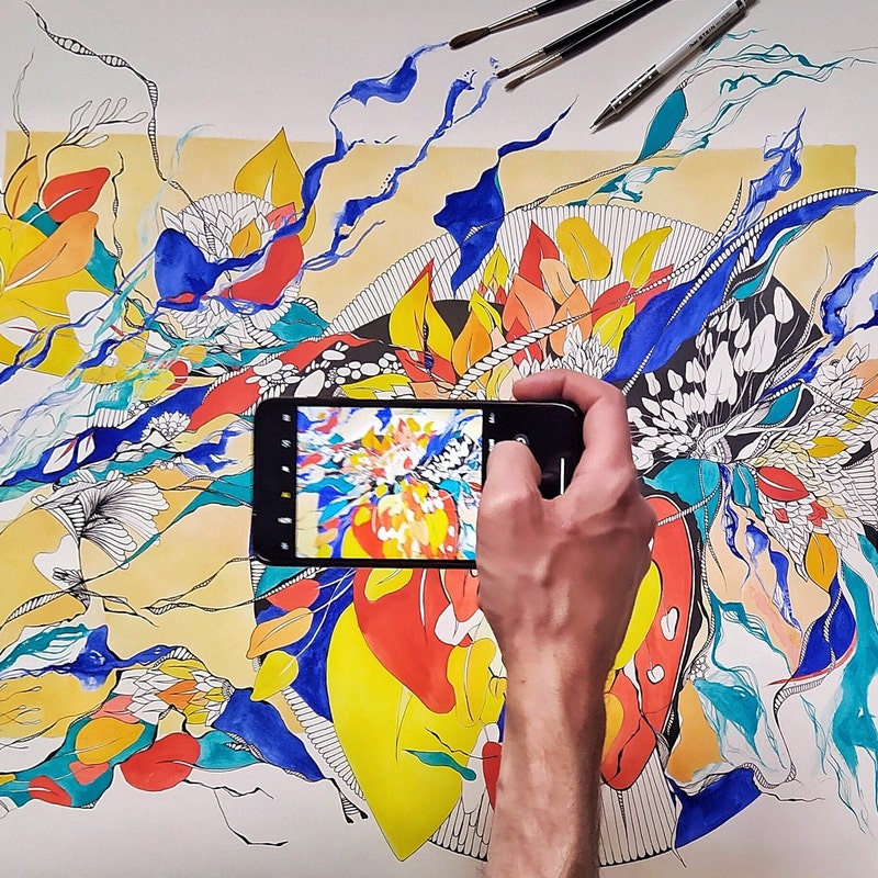 Colorful Zentangle - Etsy