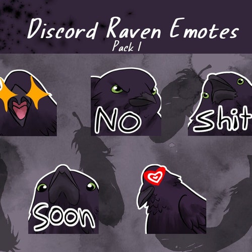 Discord Raven Emotes Pack 1 - Etsy