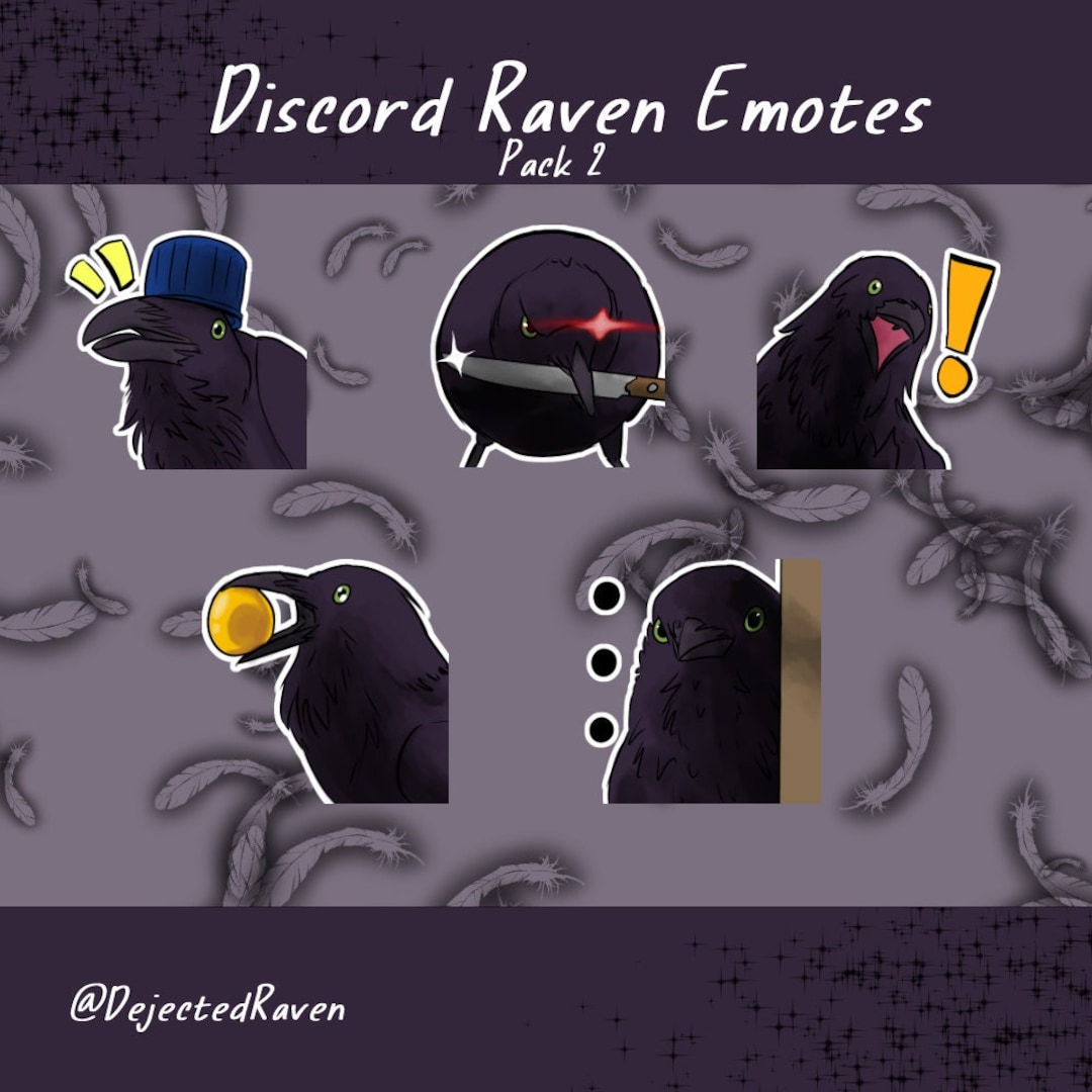 Discord Raven Emote Pack 2 - Etsy