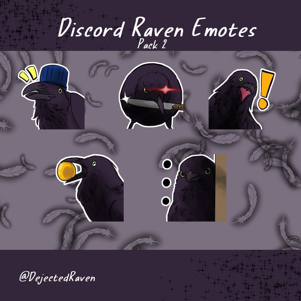 Discord Raven Emote Pack 2 - Etsy