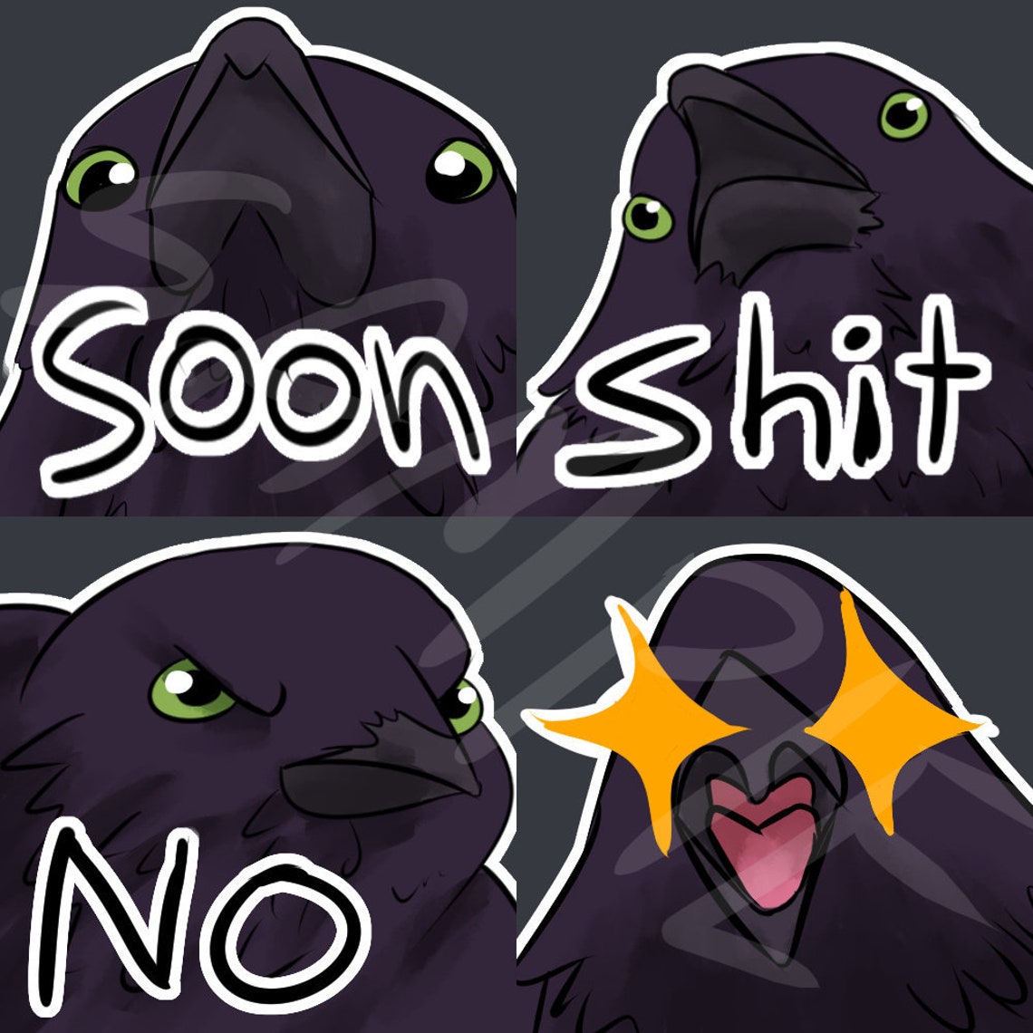 Discord Raven Emotes Pack 1 - Etsy