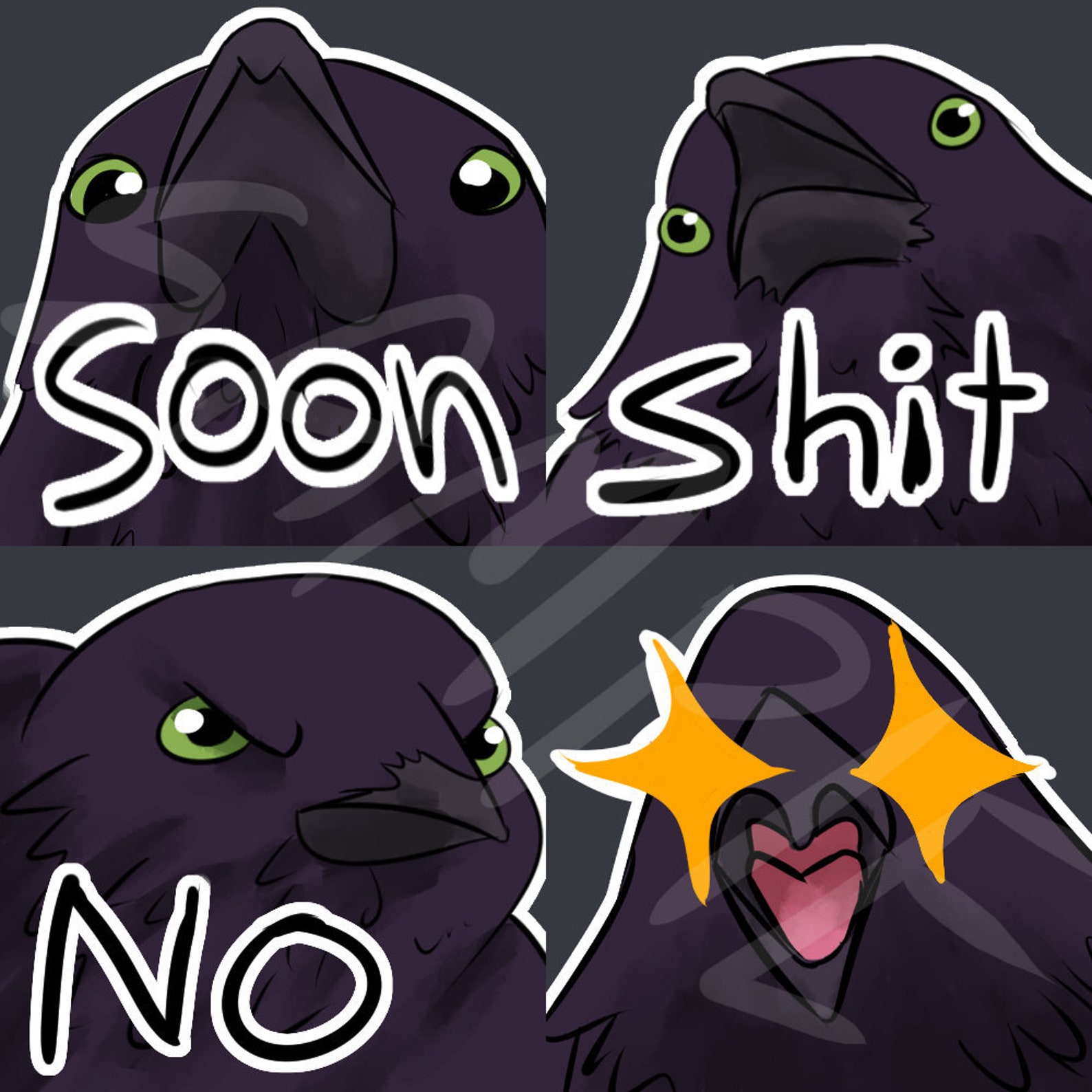 Discord Raven Emotes Pack 1 - Etsy