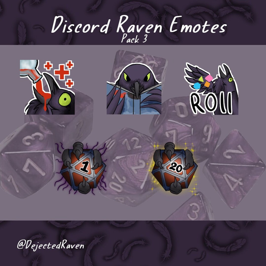 Discord Raven Emote Pack 3 - Etsy