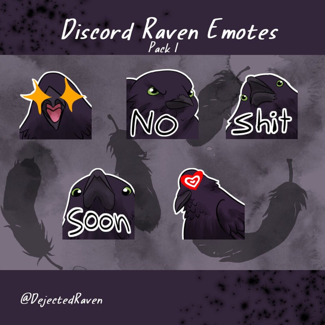 Discord Raven Emotes Pack 1 - Etsy