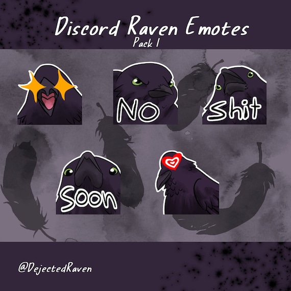 Discord Raven Emotes Pack 1 - Etsy