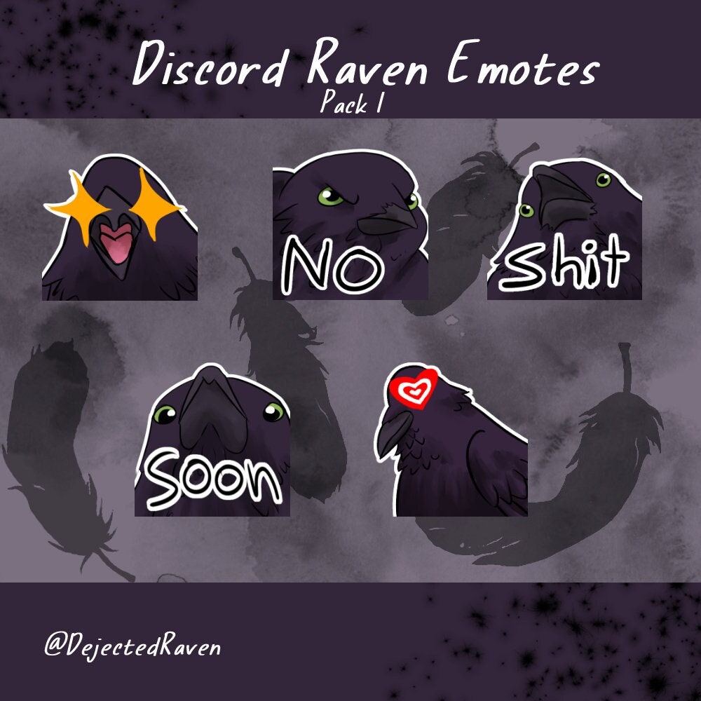 Discord Raven Emotes Pack 1 - Etsy