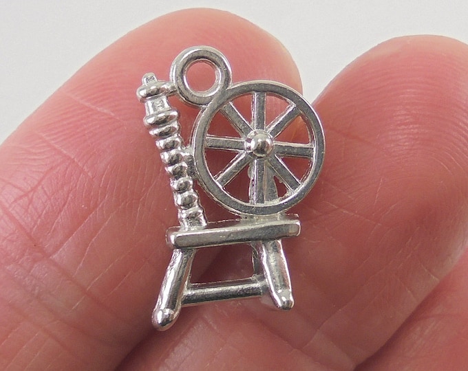 8 Spinning Wheel Charms, 18x12mm, Antique Silver Finish - Etsy