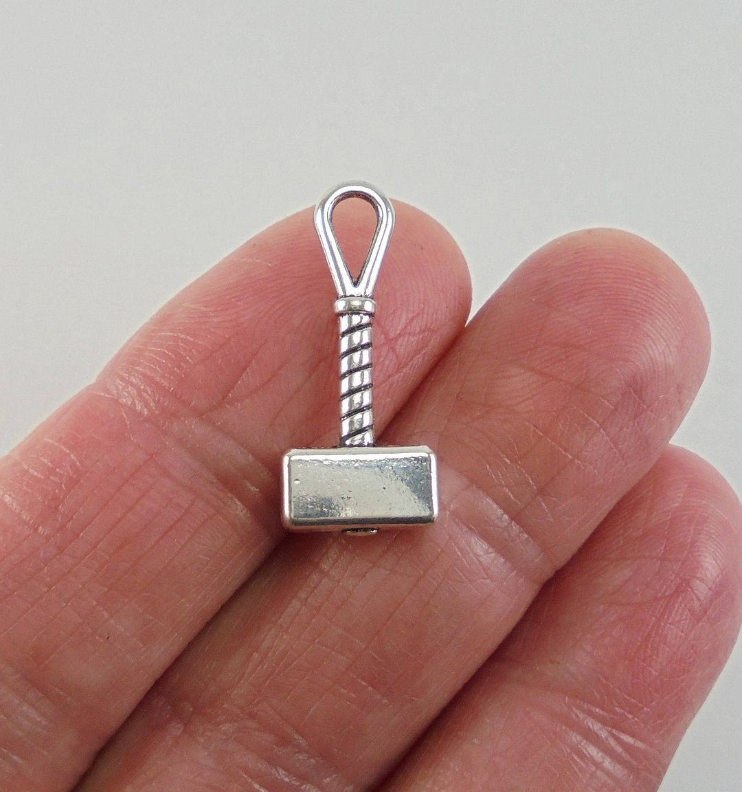 5 Thor's Hammer Charms 23x10 Antique Silver Finish - Etsy