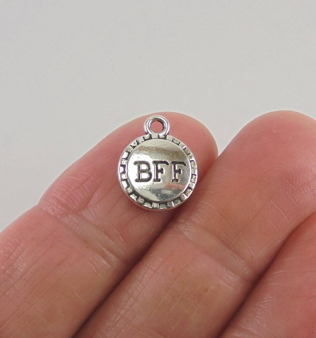 10 BFF Best Friends Forever Charms 14x11mm Antique Silver - Etsy