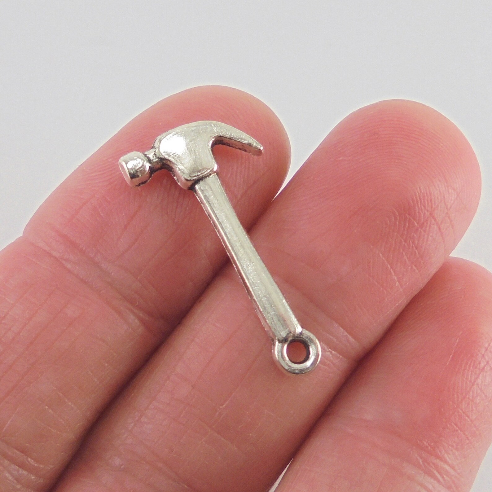 8 Hammer Charms 20x13mm Antique Silver Finish - Etsy