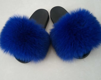 Fluffy slides | Etsy