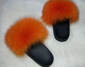 Fluffy slides | Etsy