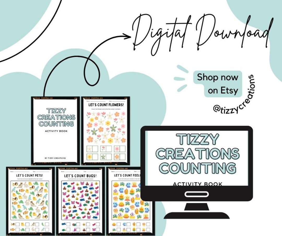 Learning to Count, Printable Colour Book, Counting for Kindergarten ...