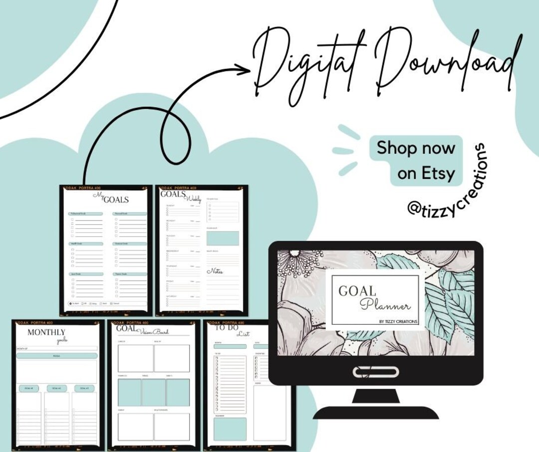 Ultimate Goal Planner Kit Template Digital Download Package - Amplify ...