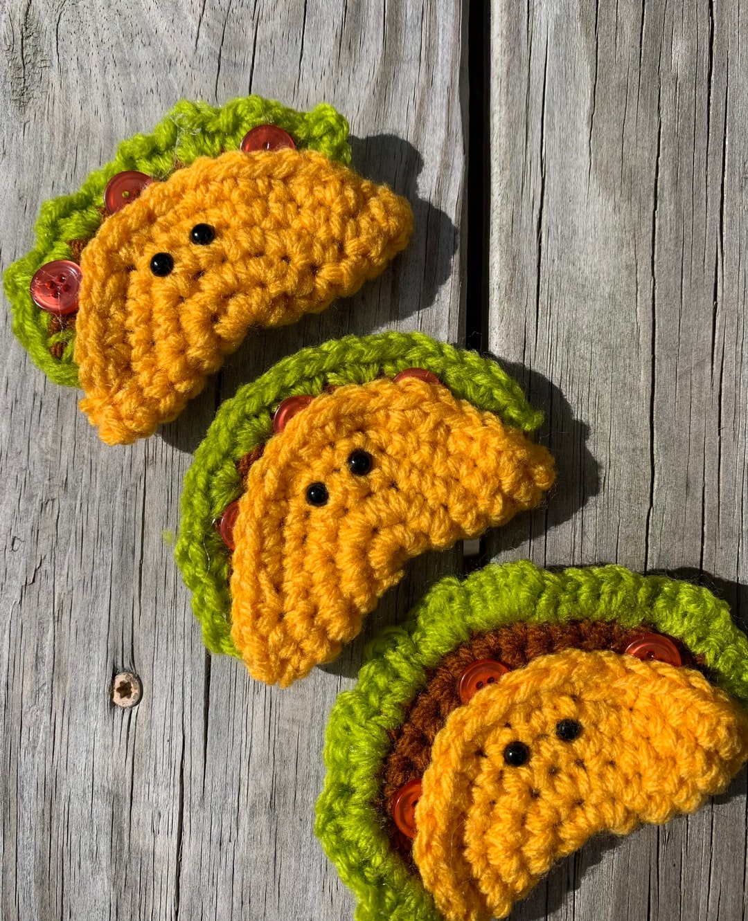Set of 3 Handmade Crochet Taco Fidget Toys - Etsy